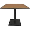 NewTechWood 32-5/8 in. Poly Aluminum Square Table with Black Frame in ...