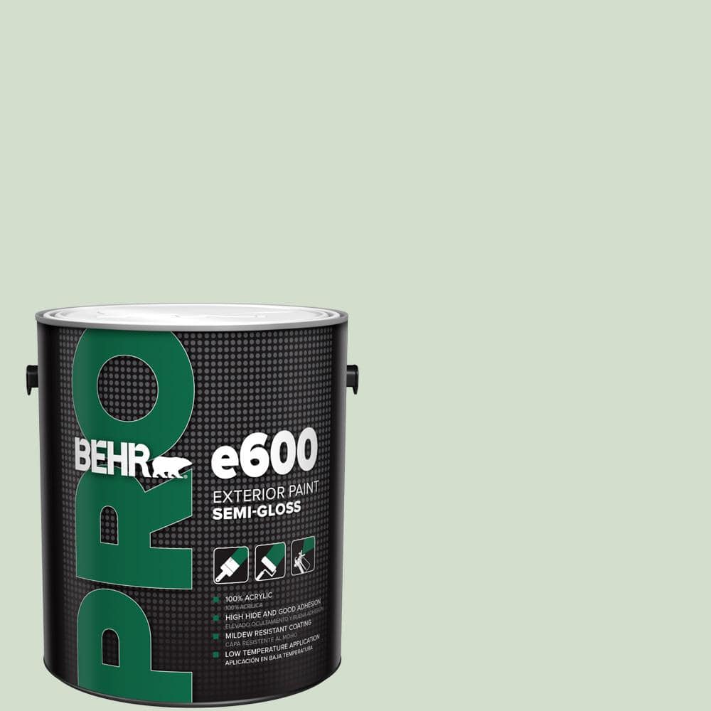 BEHR PRO 1 gal. #440E-2 Herbal Mist Semi-Gloss Exterior Paint PR67001 ...