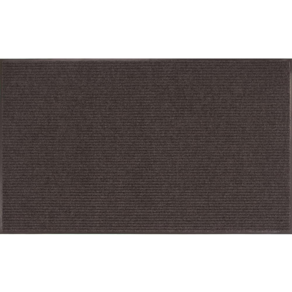 Apache Mills Apache Rib Solid Gray 2 ft. x 3 ft. Non-Slip Indoor ...