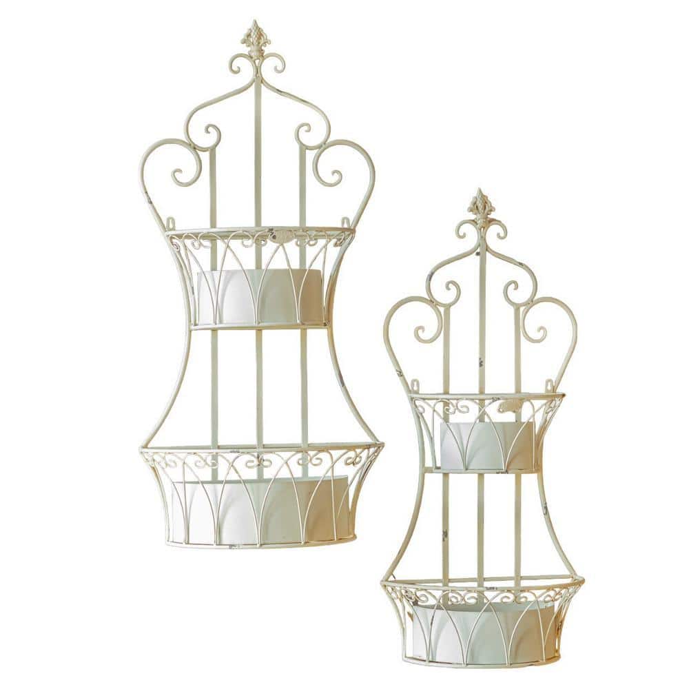 Zaer Ltd. International Copenhagen Large Antique White Metal Wall ...