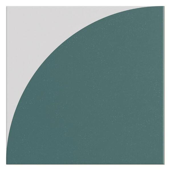 Ivy Hill Tile Stacy Garcia Tori Deco Teal 7.87 in. x 0.33 in. Matte ...