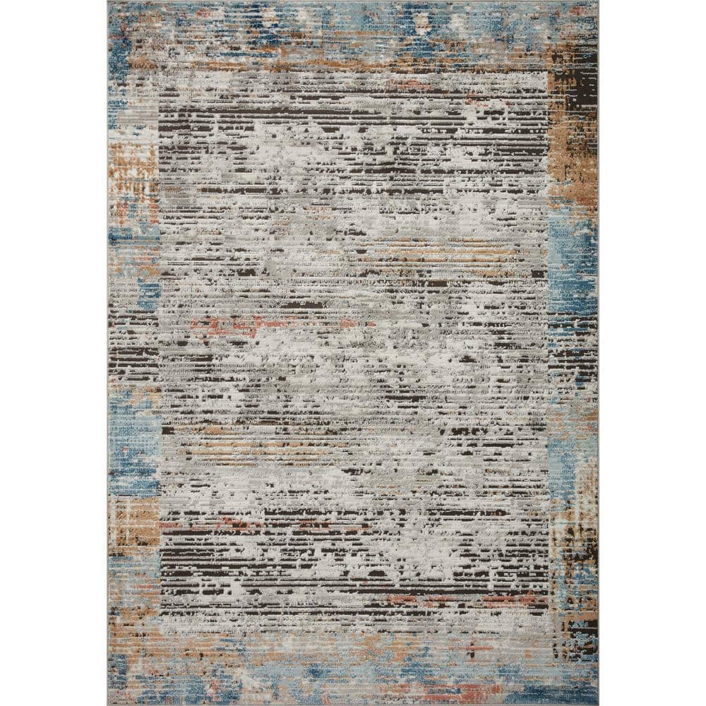 Loloi Bianca Ash/Multi 7 ft.-11 in. x 10 ft.-6 in. Contemporary Area ...