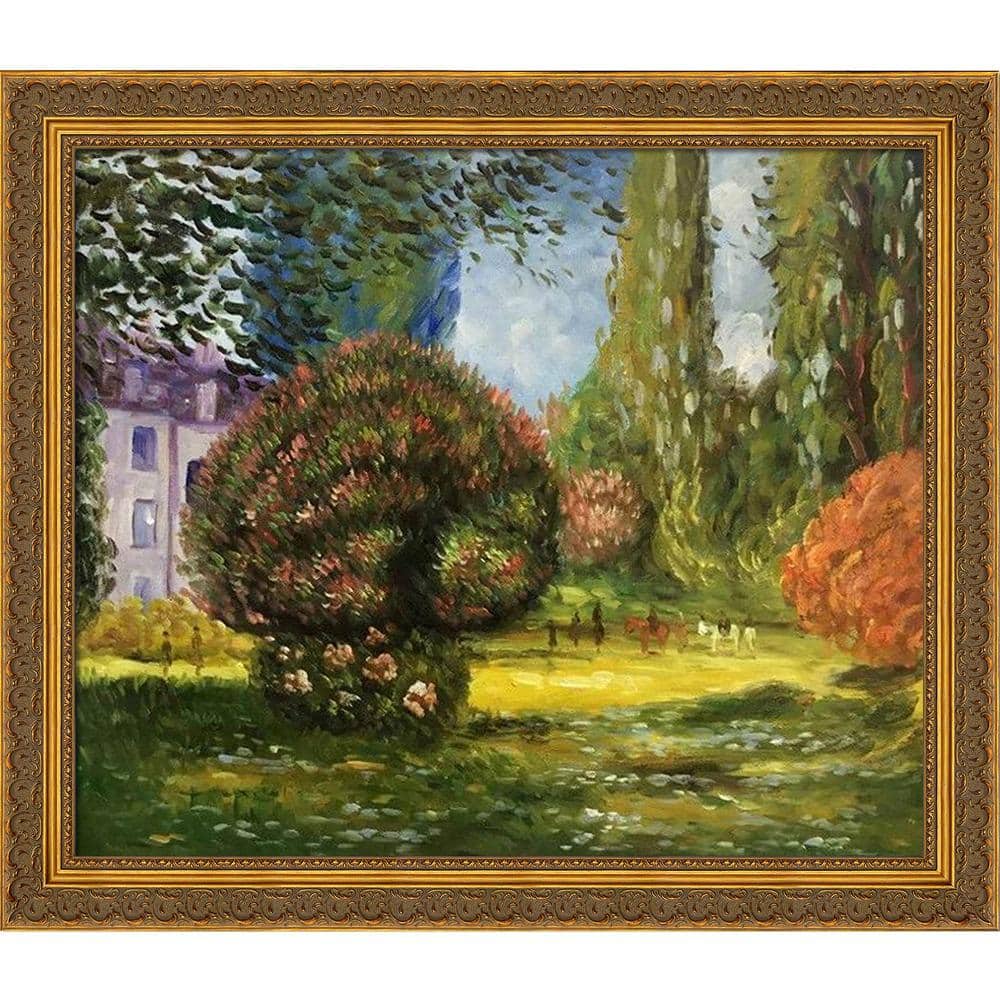 LA PASTICHE Parco Monceau, 1876 with Baroque Antique Gold Frame by ...