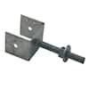 Mutual Materials 4 in. Galvanized Adjustable Pier Support Bracket ...