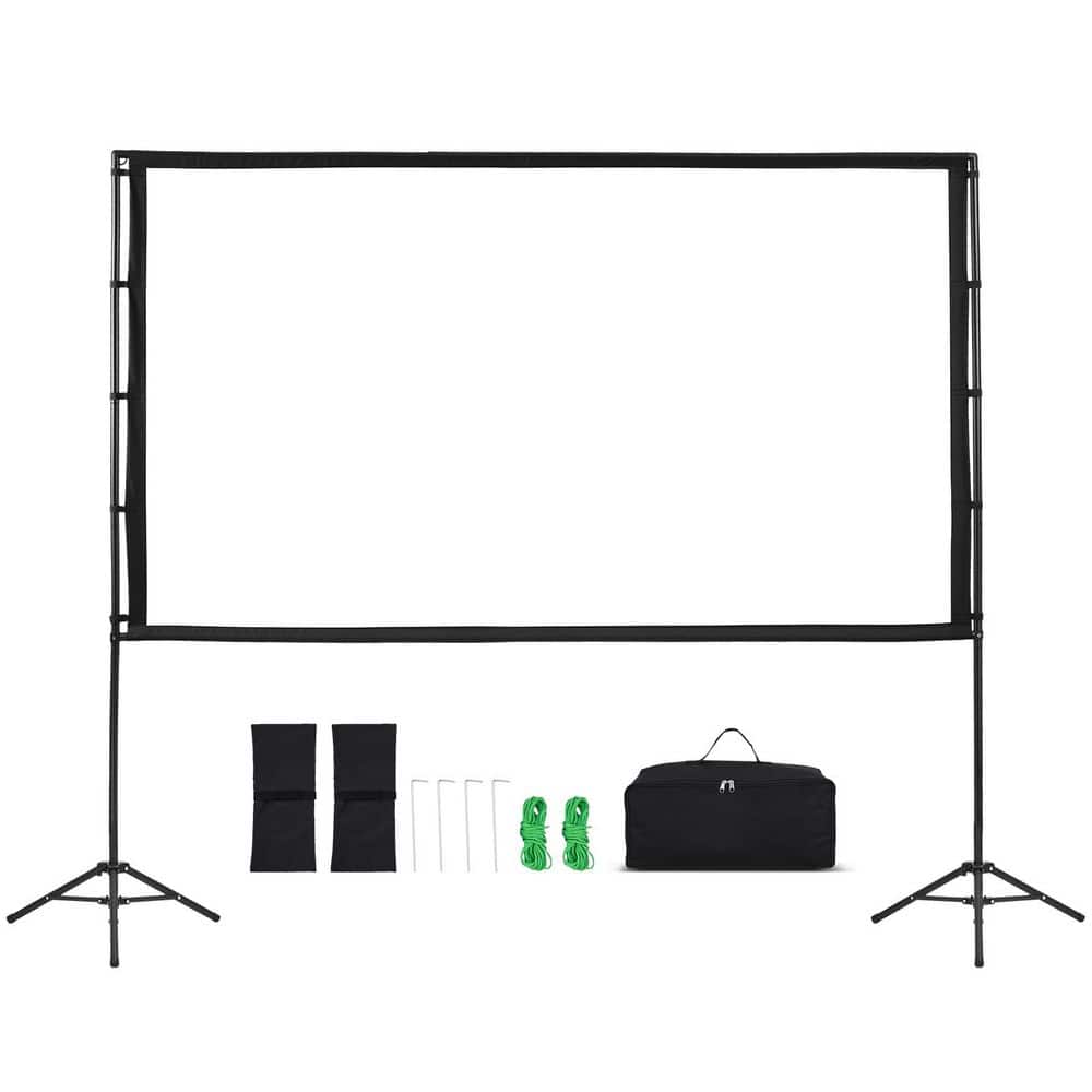 SKYSHALO Projector Screen with Stand, 100 in. Projection Screen ...