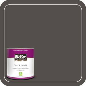 BEHR DYNASTY 8 oz. #PPU24-02 Berry Brown Satin Enamel Stain-Blocking ...