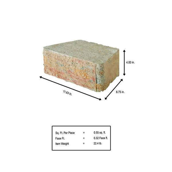 Basic Retaining Wall Block Dimenions AB Metro Collection Oregon