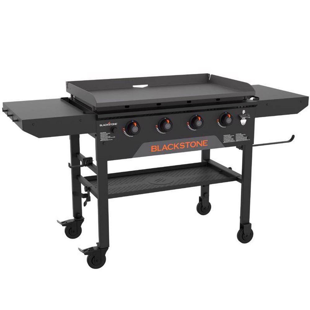 Blackstone 4 Burner Liquid Propane Outdoor Griddle Grill Black 8100856 ...