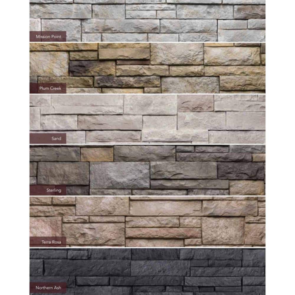 VERSETTA STONE Ledgestone 8 in. x 36 in. Flat Panel in Plum Creek (2 ...