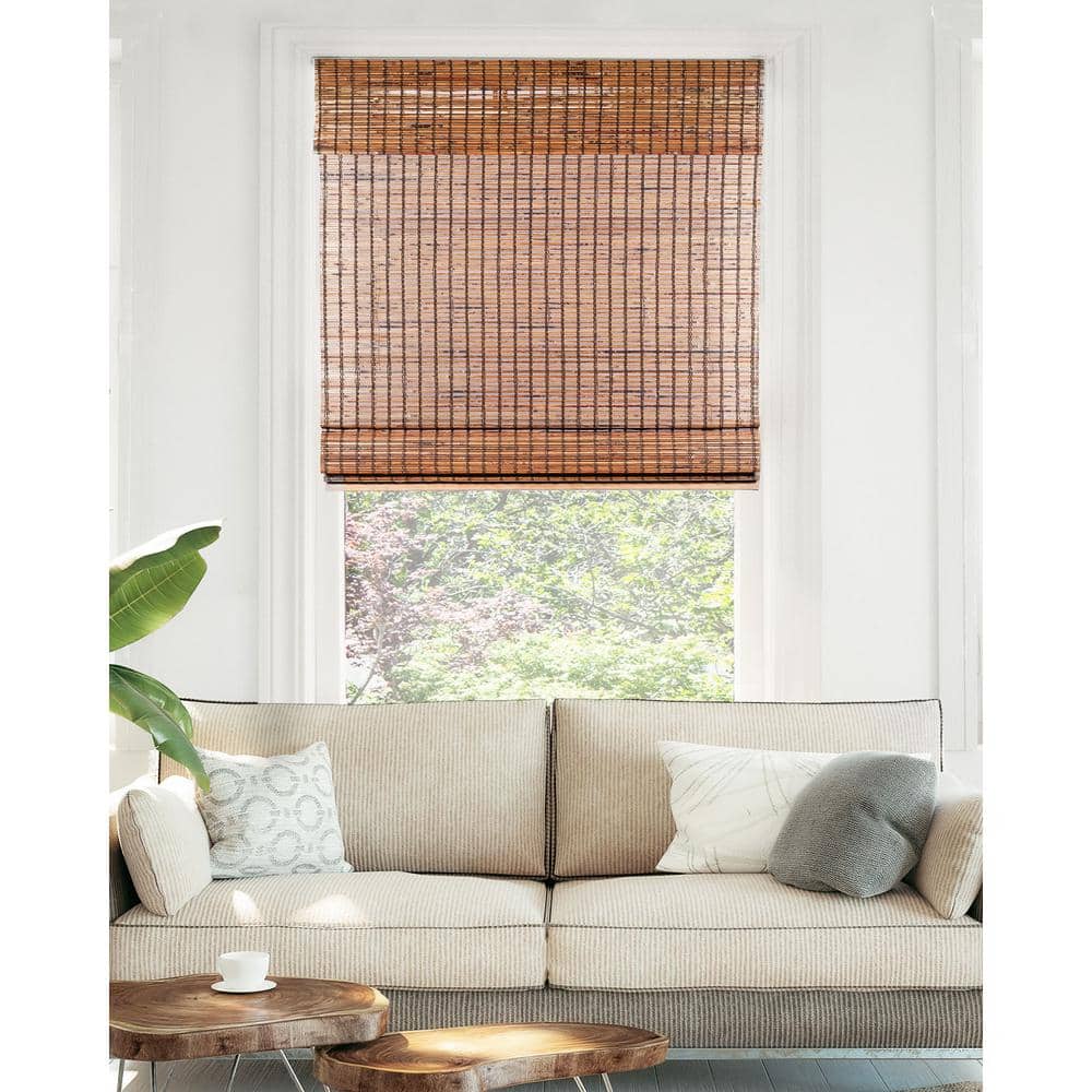 Chicology Light Filtering Cordless Natural Woven Bamboo Window Shade 31 ...