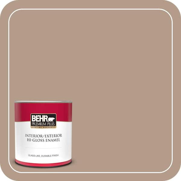 BEHR PREMIUM PLUS 1 qt. #PMD-77 Rich Taupe Hi-Gloss Enamel Interior ...
