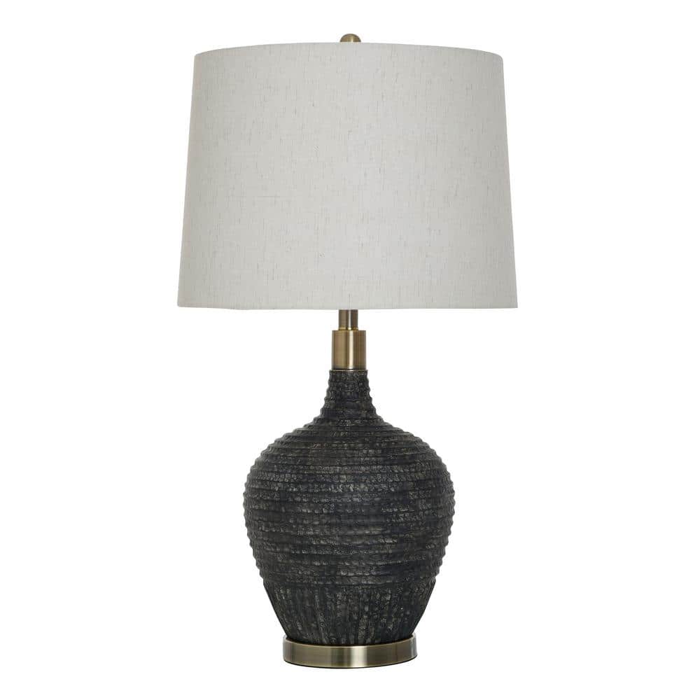 StyleCraft 30 in. Black Transitional 1-Light Standard Floor Lamp for ...