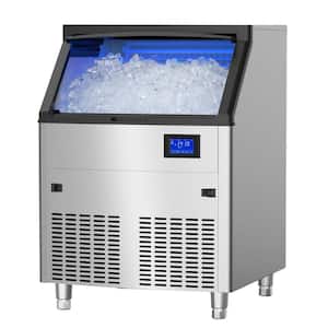 Coolake 26 in. Wide 320 lbs. Full Size Cube Freestanding Commercial Ice ...