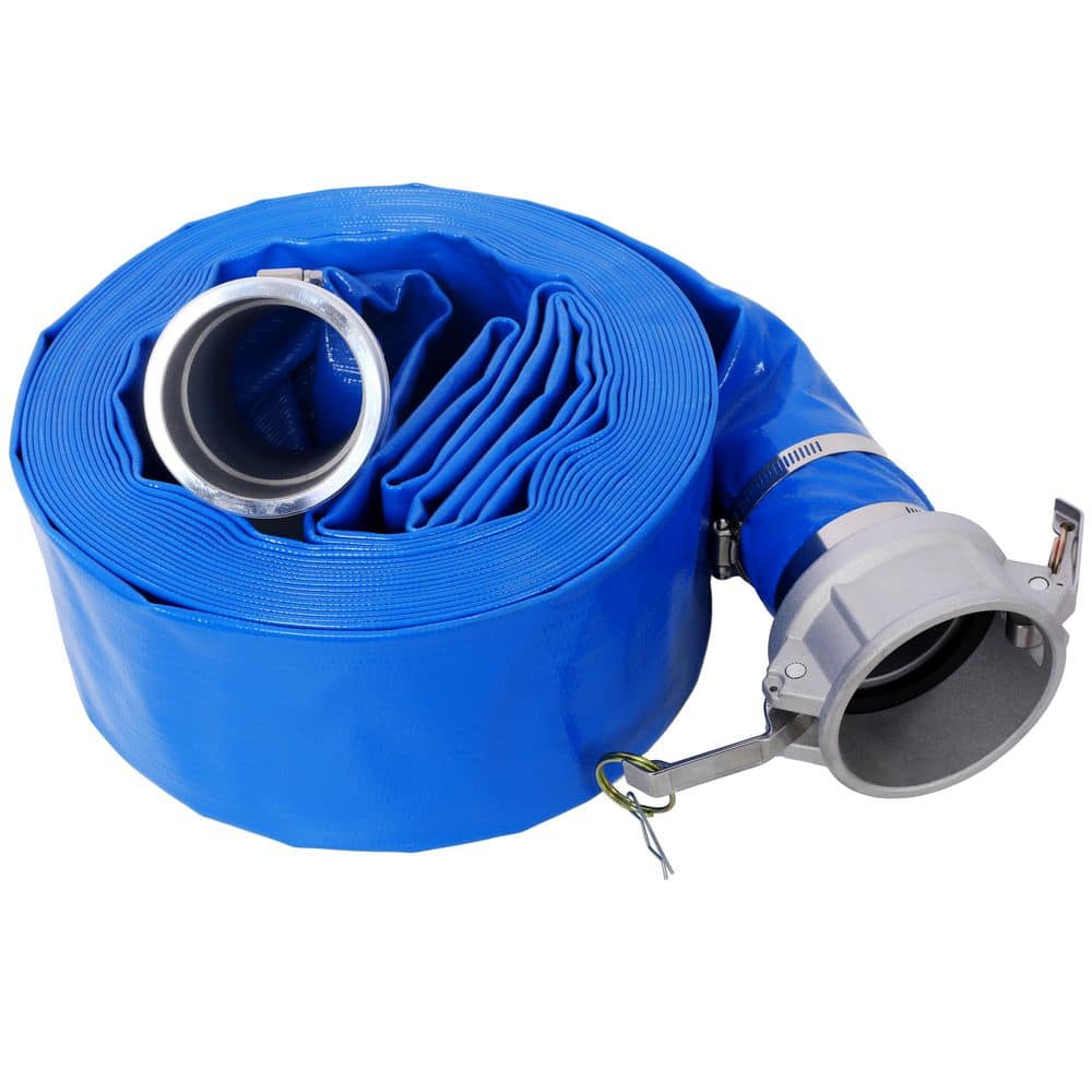 cadeninc Backwash Hose 3 in. x 50 ft. Heavy Duty Blue PVC Lay Flat ...