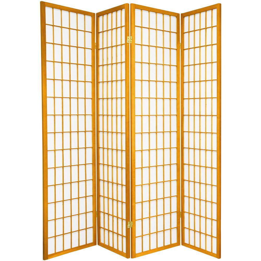 Red Lantern 6 ft. Honey 4-Panel Room Divider CWP-4P-HON - The Home Depot