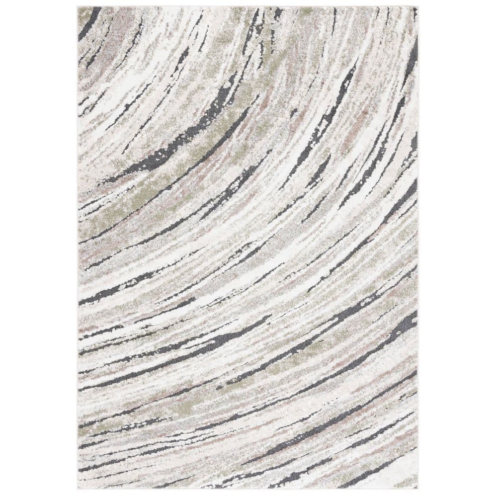 SAFAVIEH Opal 5 ft. x 8 ft. Green/Gray Ivory Abstract Swirl Area Rug ...