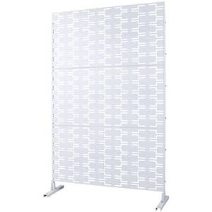 3.8 ft. x 6 ft. Privacy Fence Screen White Bird Metal Outdoor Indoor ...
