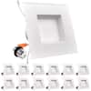 LUXRITE 5/6 in. Square LED Can Light 5 Color Selectable Remodel ...