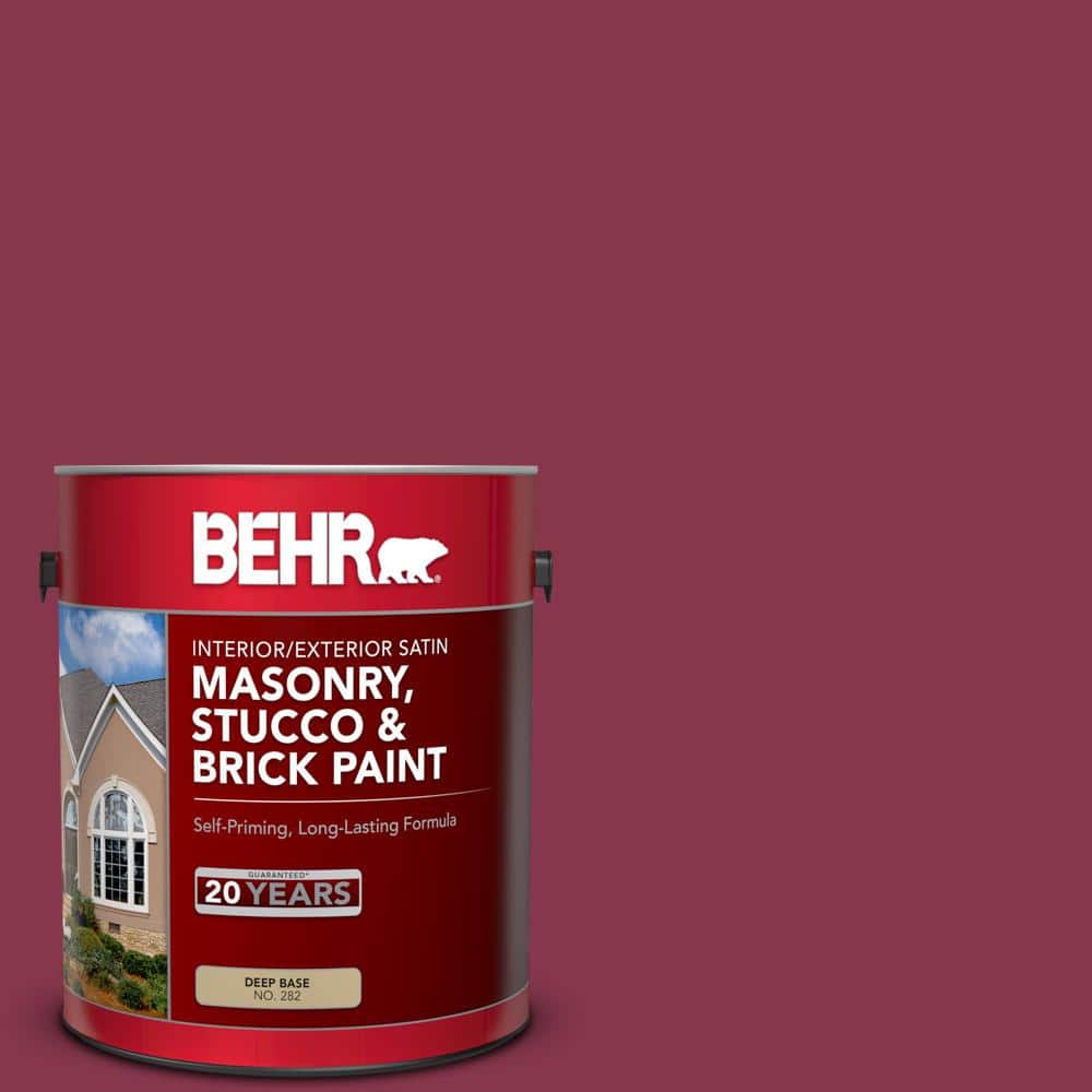 BEHR 1 gal. #PPU1-12 Bolero Satin Interior/Exterior Masonry, Stucco and ...