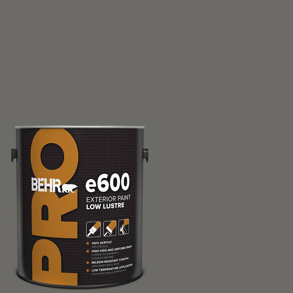 BEHR PRO 1 gal. #PPU18-18 Mined Coal Low Luster Exterior Paint PR62301 ...