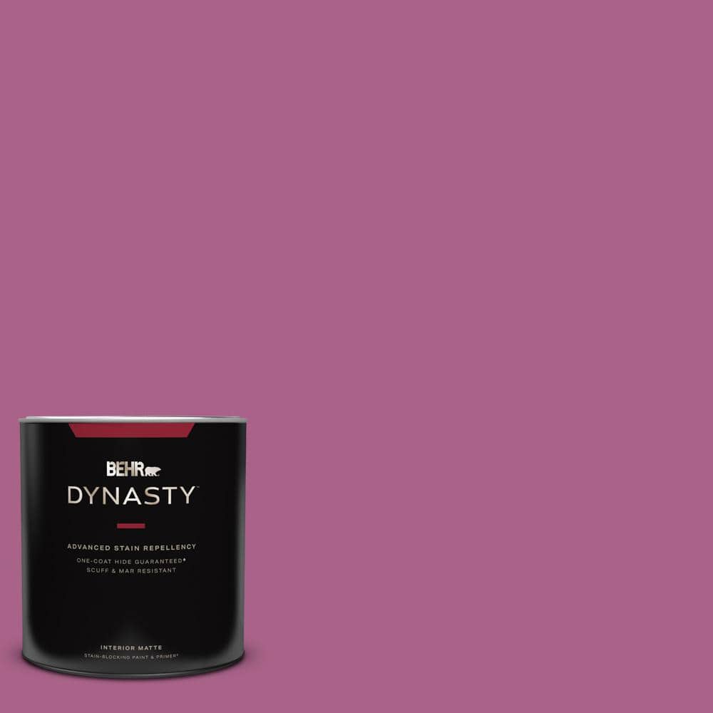 BEHR DYNASTY 1 qt. #690B-6 Wild Mulberry Matte Interior Stain-Blocking ...