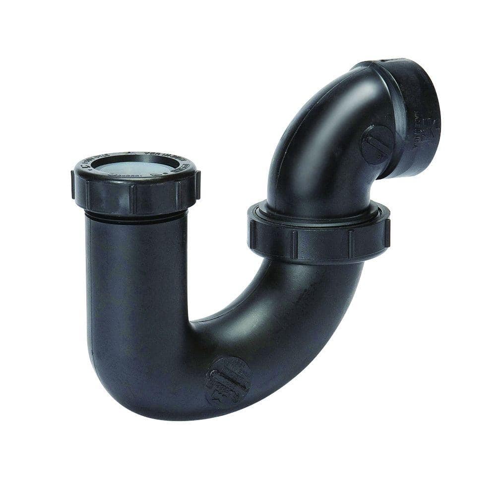 Mueller Streamline 1-1/2 in. ABS Union Hub x Slip Joint P-Trap 02220H ...