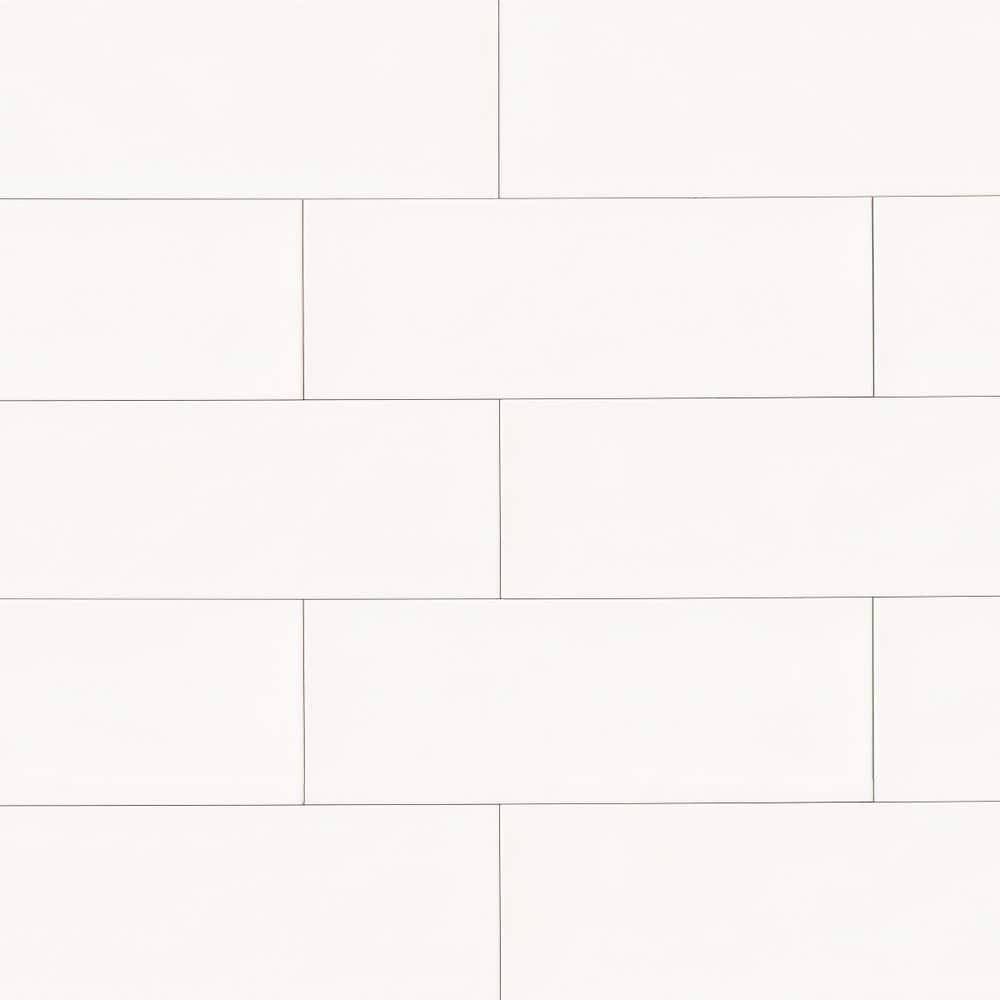 Bedrosians Winter 8 in. x 24 in. Blanco Ceramic Wall Tile (12.56 sq. ft ...