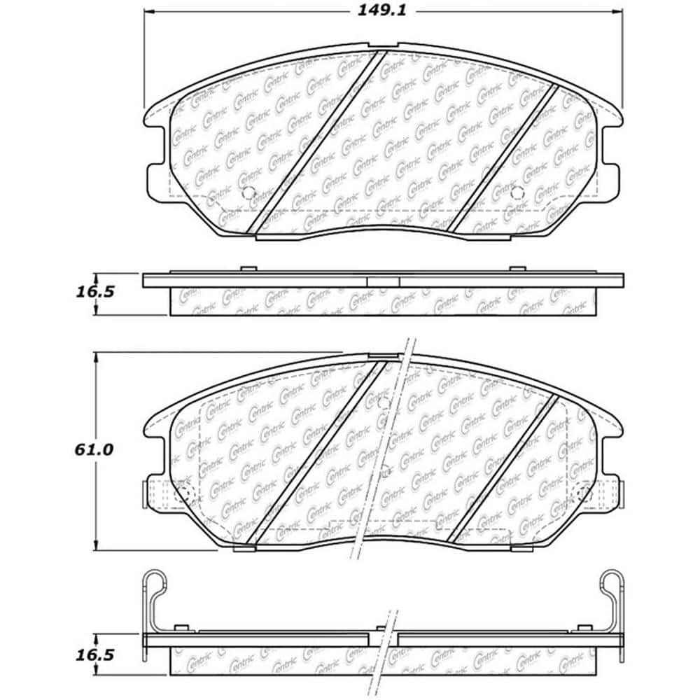 Centric Parts Disc Brake Pad Set 103.10130 - The Home Depot