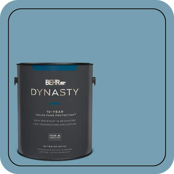 BEHR DYNASTY 1 gal. #S480-4 Saga Blue Satin Enamel Exterior Stain ...