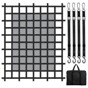VEVOR 4.2 ft. x 5.5 ft. Cargo Net w/Cam Buckles and S-Hooks/Chain ...