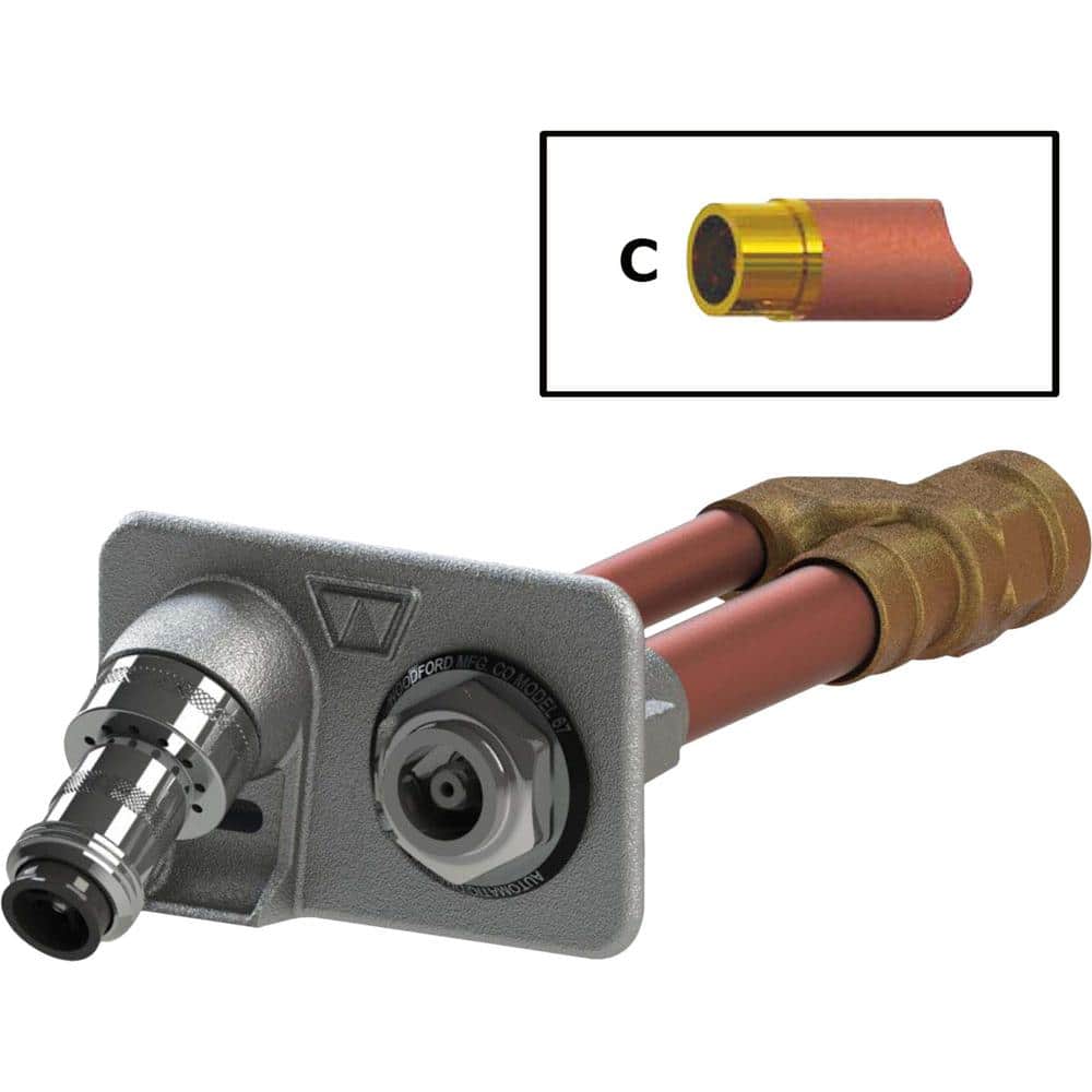 Woodford 3/4 in. Female SWT x 10 in. Freezeless Wall Hydrant with ...