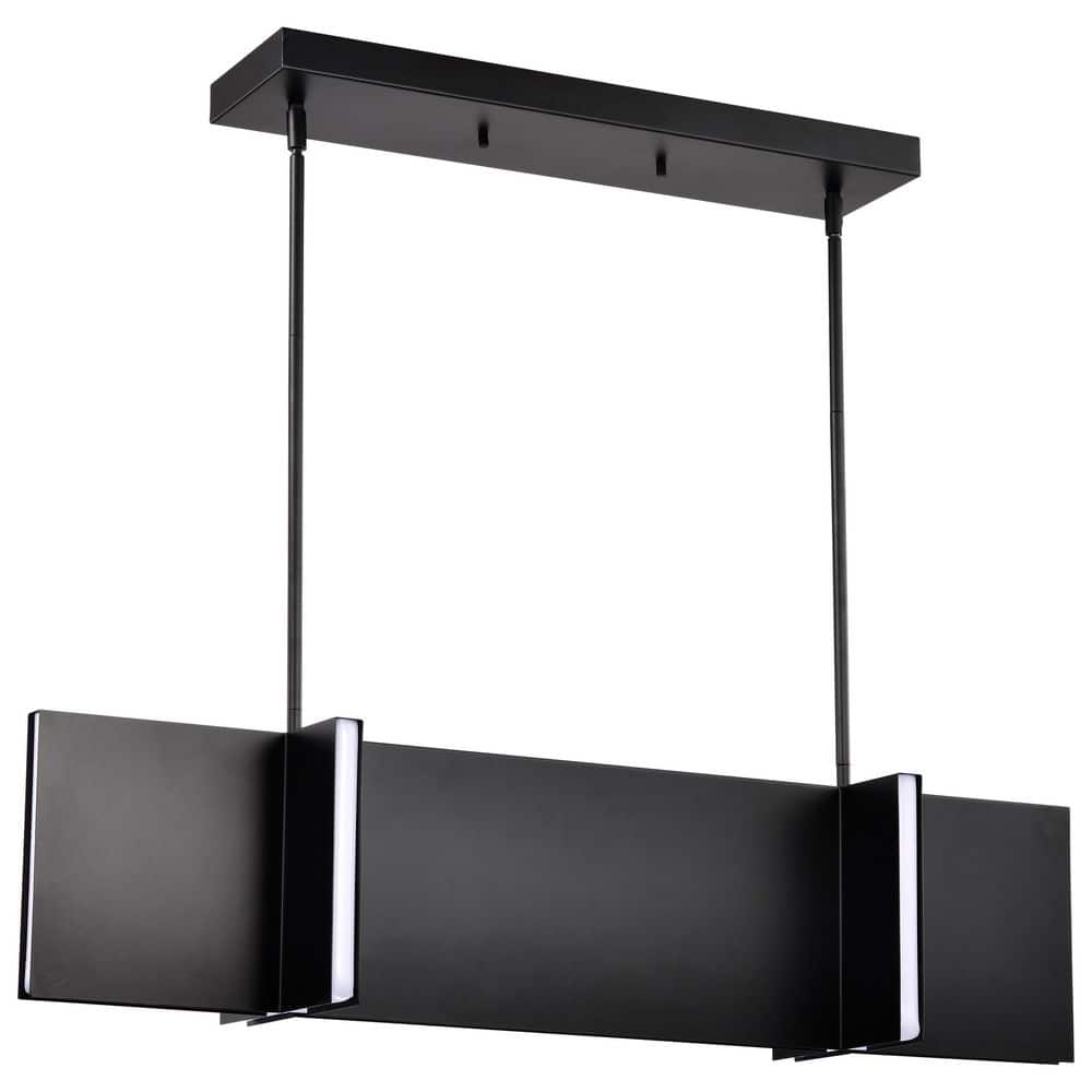 SATCO Blaine Integrated LED Matte Black Billiard Light with Acrylic ...