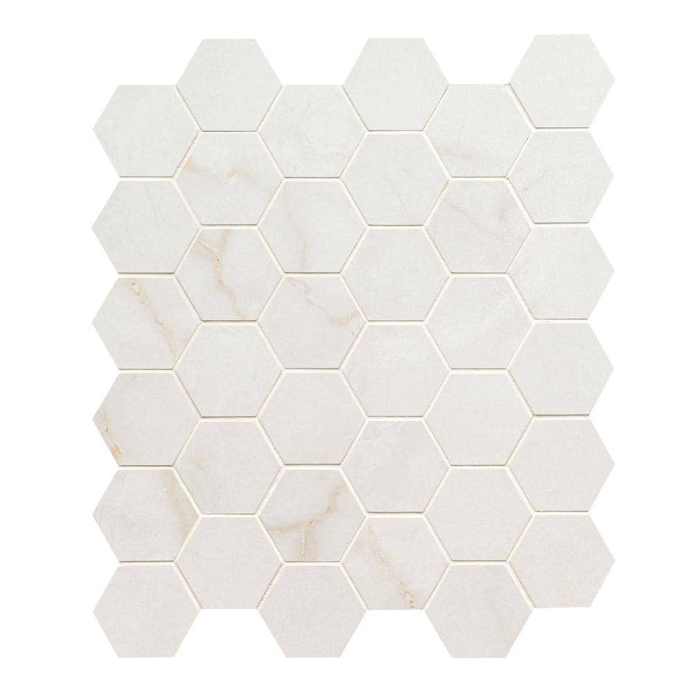 MSI Brighton Gold 12 in. x 12 in. Matte Porcelain Mesh-Mounted Mosaic ...