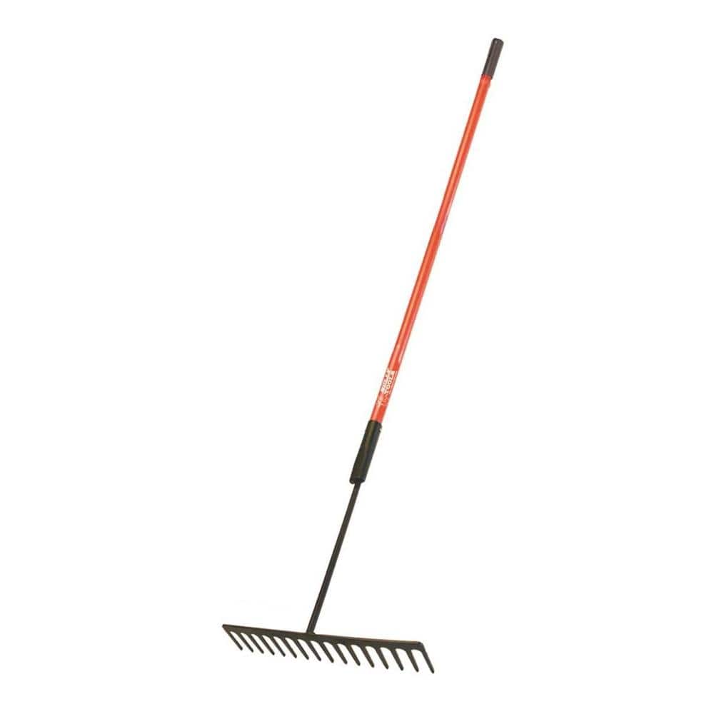 Bully Tools 7-Gauge 16 in. Asphalt Rake with 2-Piece Fiberglass Handle ...