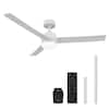 Merra 52 in. Indoor White 6-Speed Standard Ceiling Fan with 3000K/4500K ...
