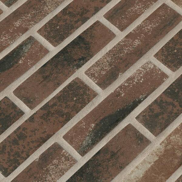 MSI Capella Red Brick 2 in. x 10 in. Matte Porcelain Floor and Wall ...