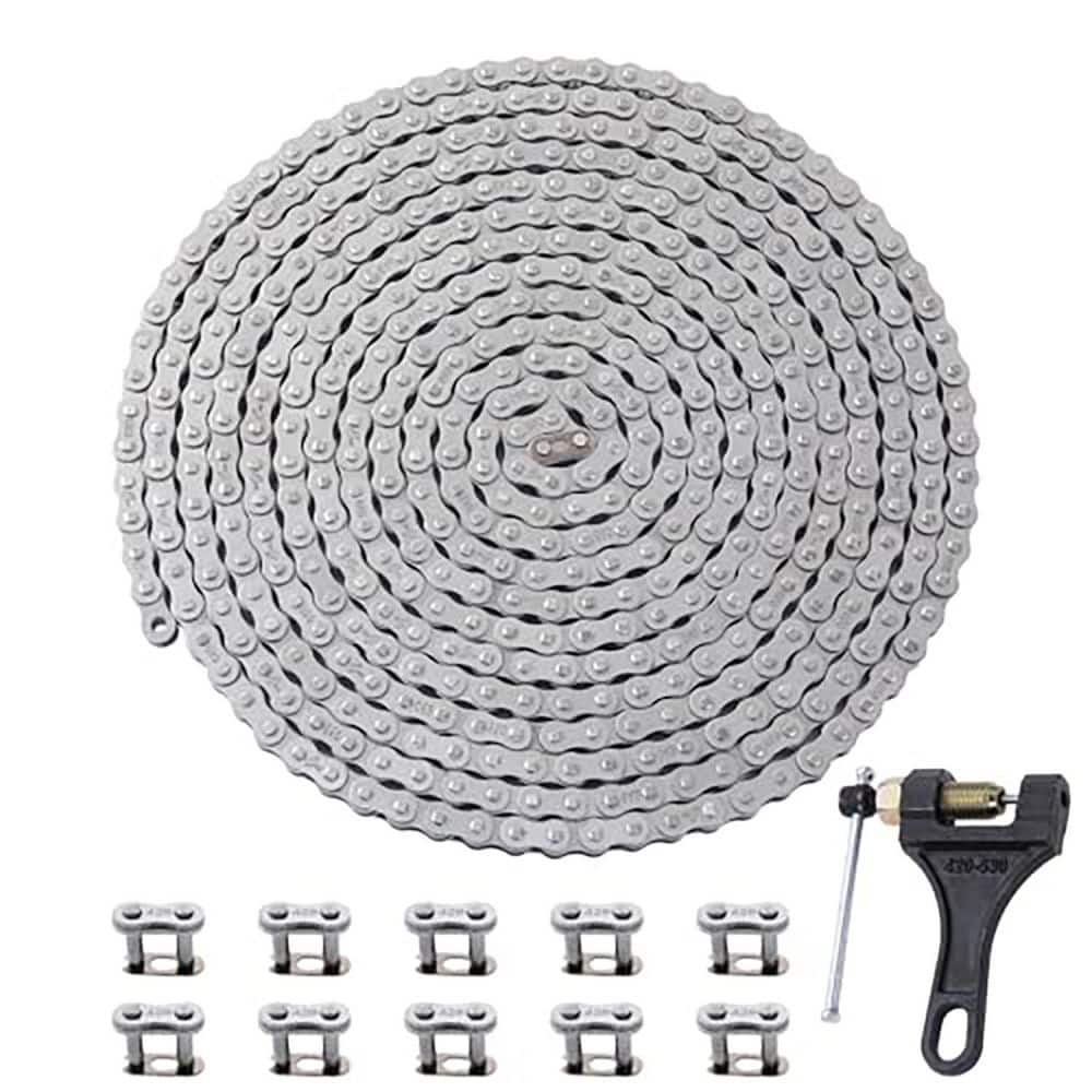 428 Roller Chain 20 ft. 474 Links with Chain Breaker Kit for Sliding ...