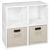 Niche 26 in. H x 26 in. W x 13 in. D Wood 4- Cube Organizer ...