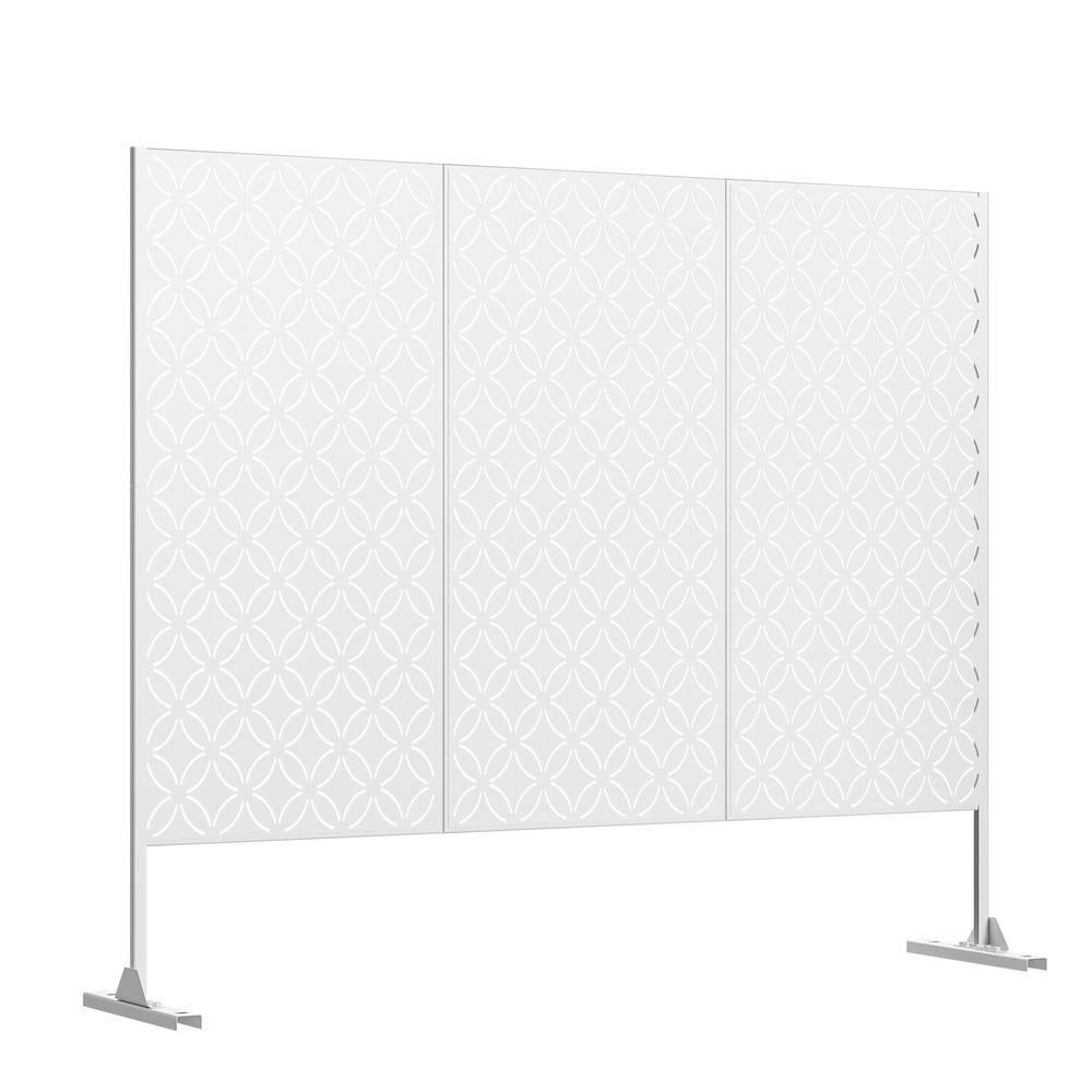Lirago White Outdoor Decorative Privacy Screen CY-A-GE04039 - The Home ...