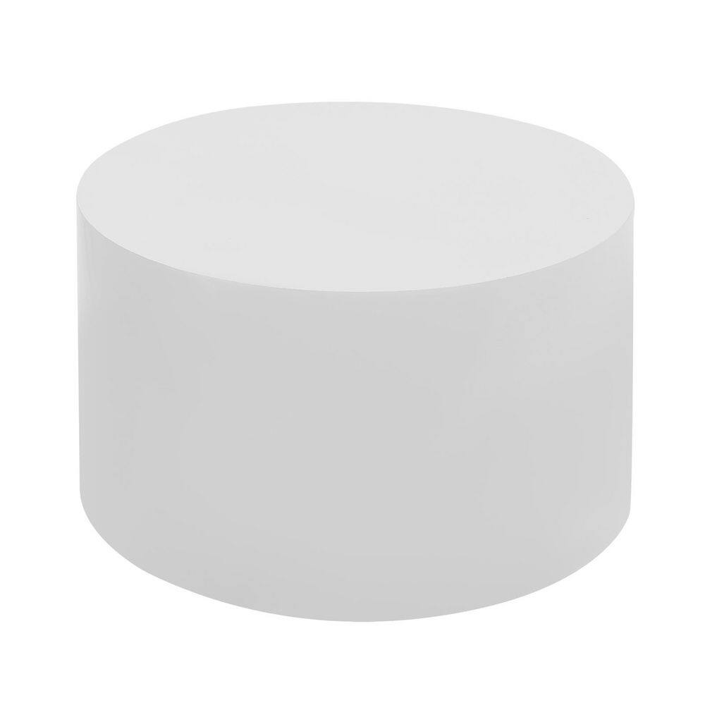 YIYIBYUS 19.68 in. x 11.81 in. White Round Metal Iron Decorative Stand ...