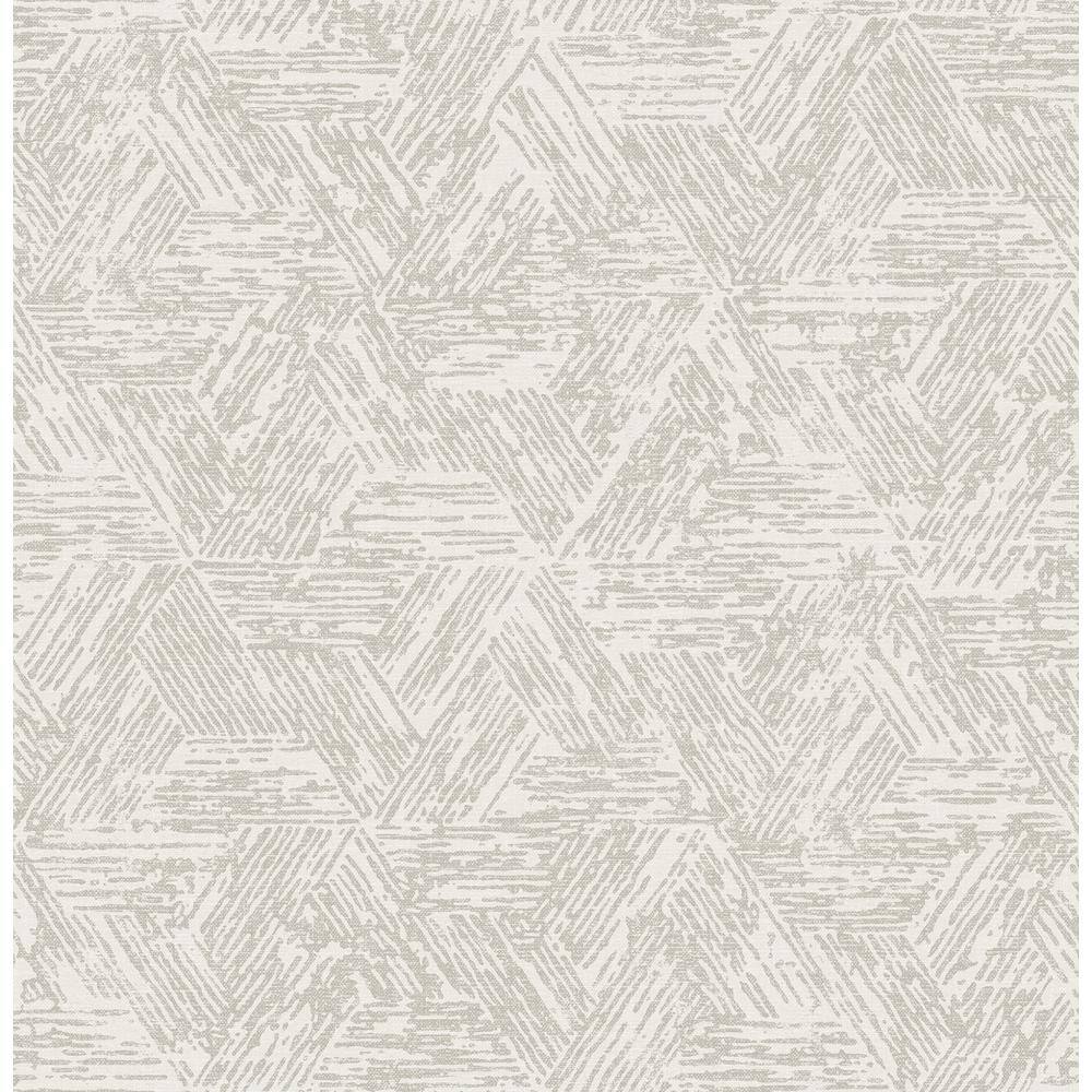 A-Street Prints Retreat Quilted Geometric Grey Nonpasted Non Woven ...