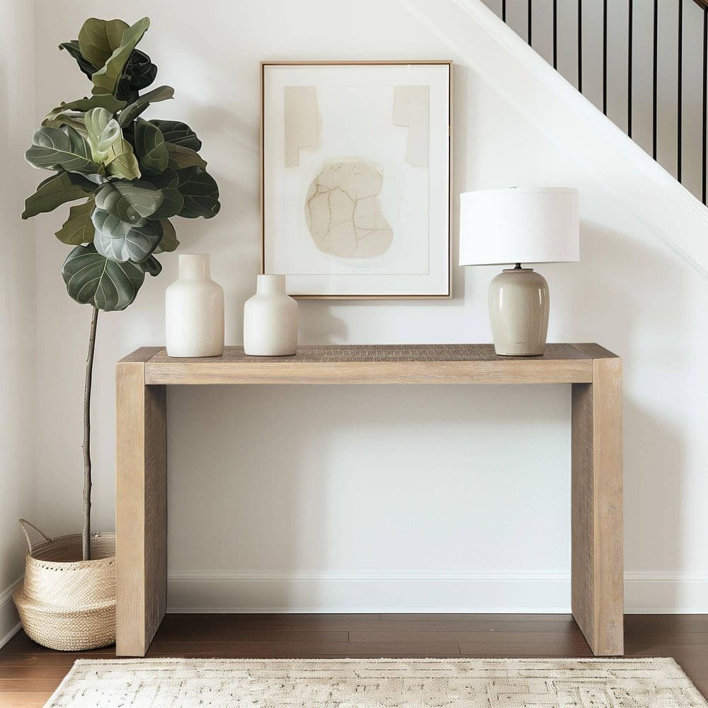 INK+IVY Monterey 54 in. Natural Rectangle Wood Console Table II120-0575 ...