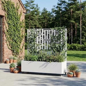 Dovelina 47 in. H x 47 in. W x 16 in. L Metal Brown Rectangle Pots and ...