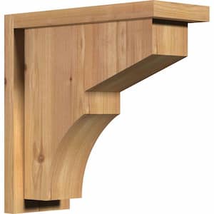 Ekena Millwork 7-1/2 in. x 14 in. x 14 in. Monterey Smooth Western Red Cedar Corbel with ...
