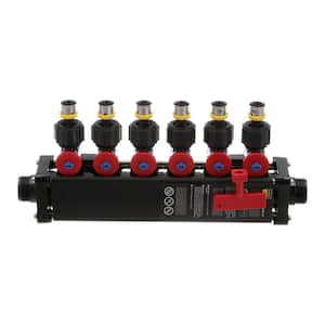 Viega ManaBloc 1/2 in. x 14 port Polymer Distribution Manifold (6 hot/8 ...
