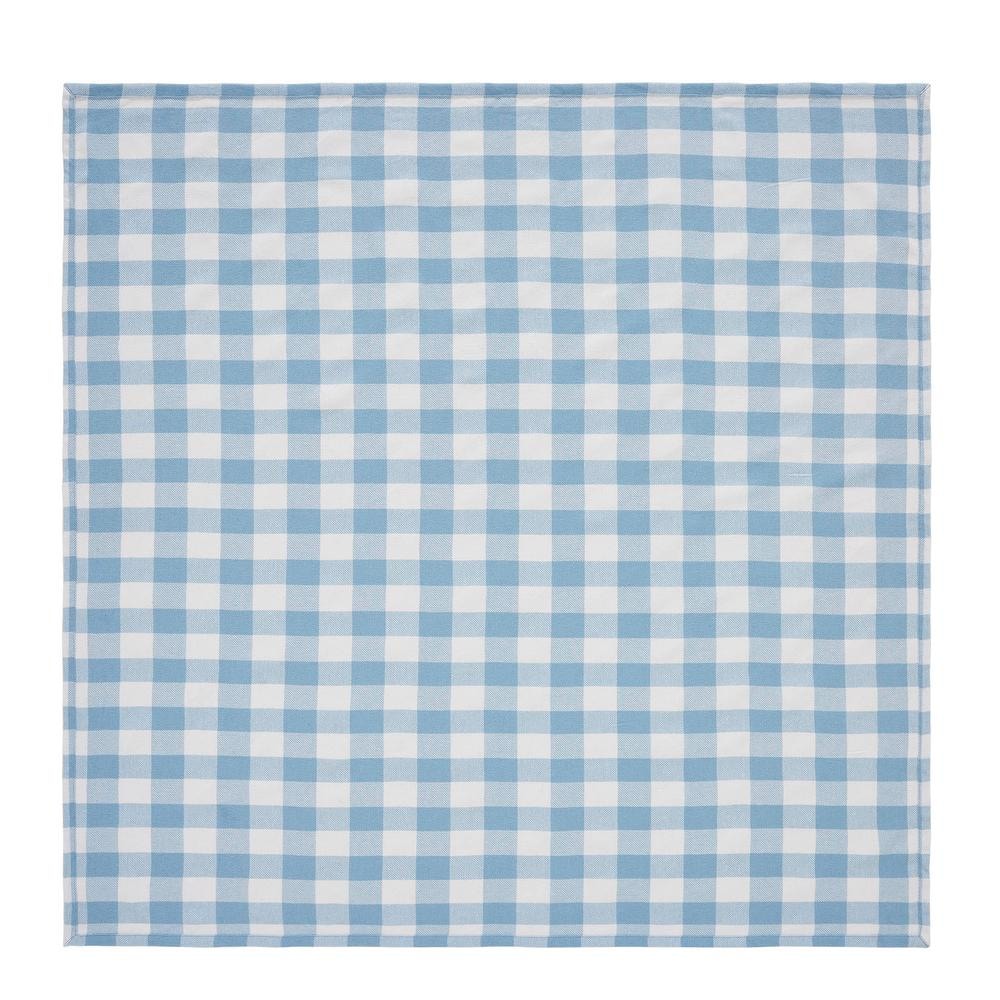 VHC BRANDS Annie 40 in. W x 40 in. L Blue Buffalo Check Cotton Blend ...