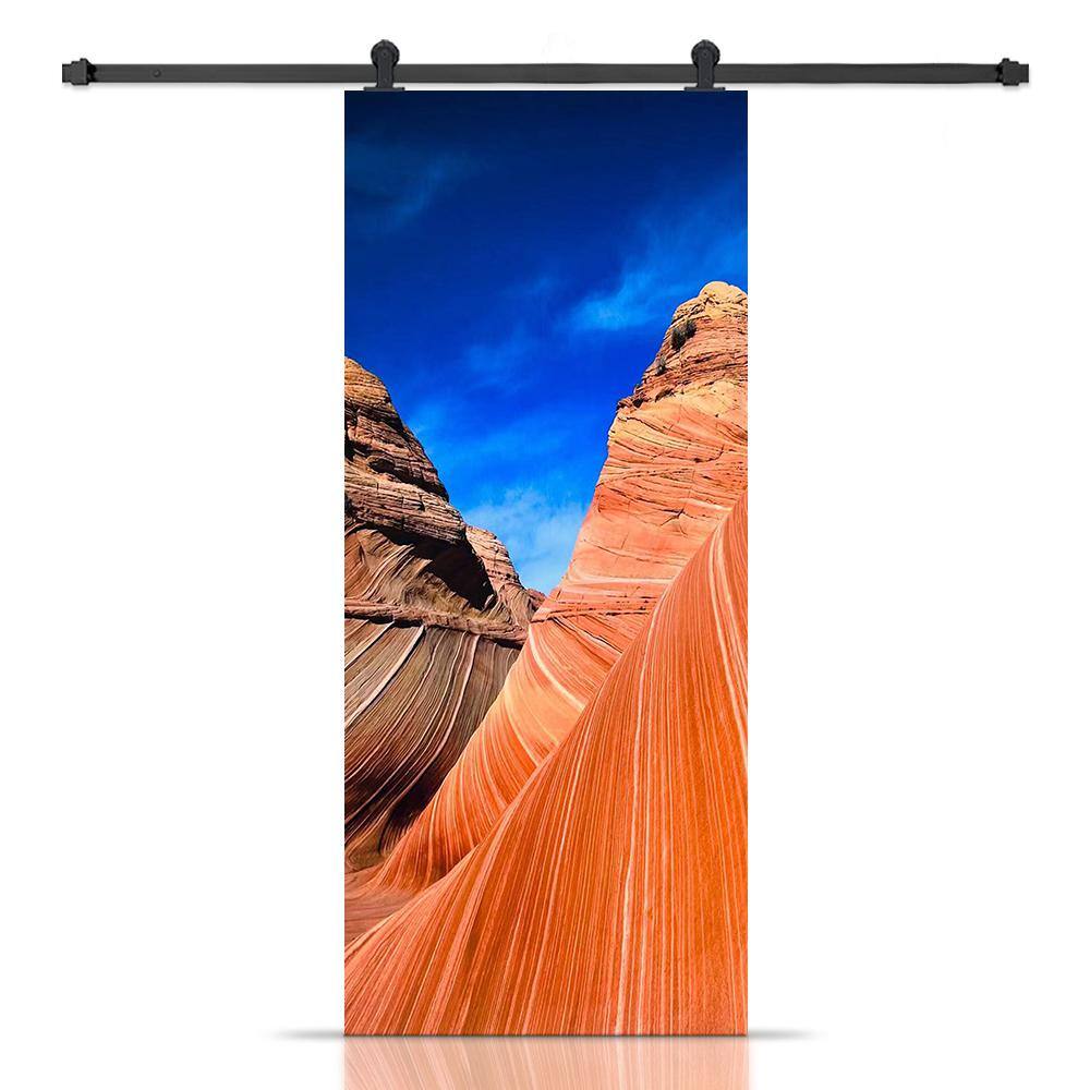 CALHOME 30 in. x 84 in. Artisan Print Series The Wave 01 MDF Modern ...