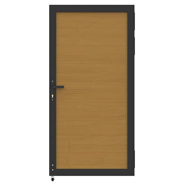 mondaria Safety 4 ft. W x 6 ft. H Grey Composite Panel Fence Gate with ...