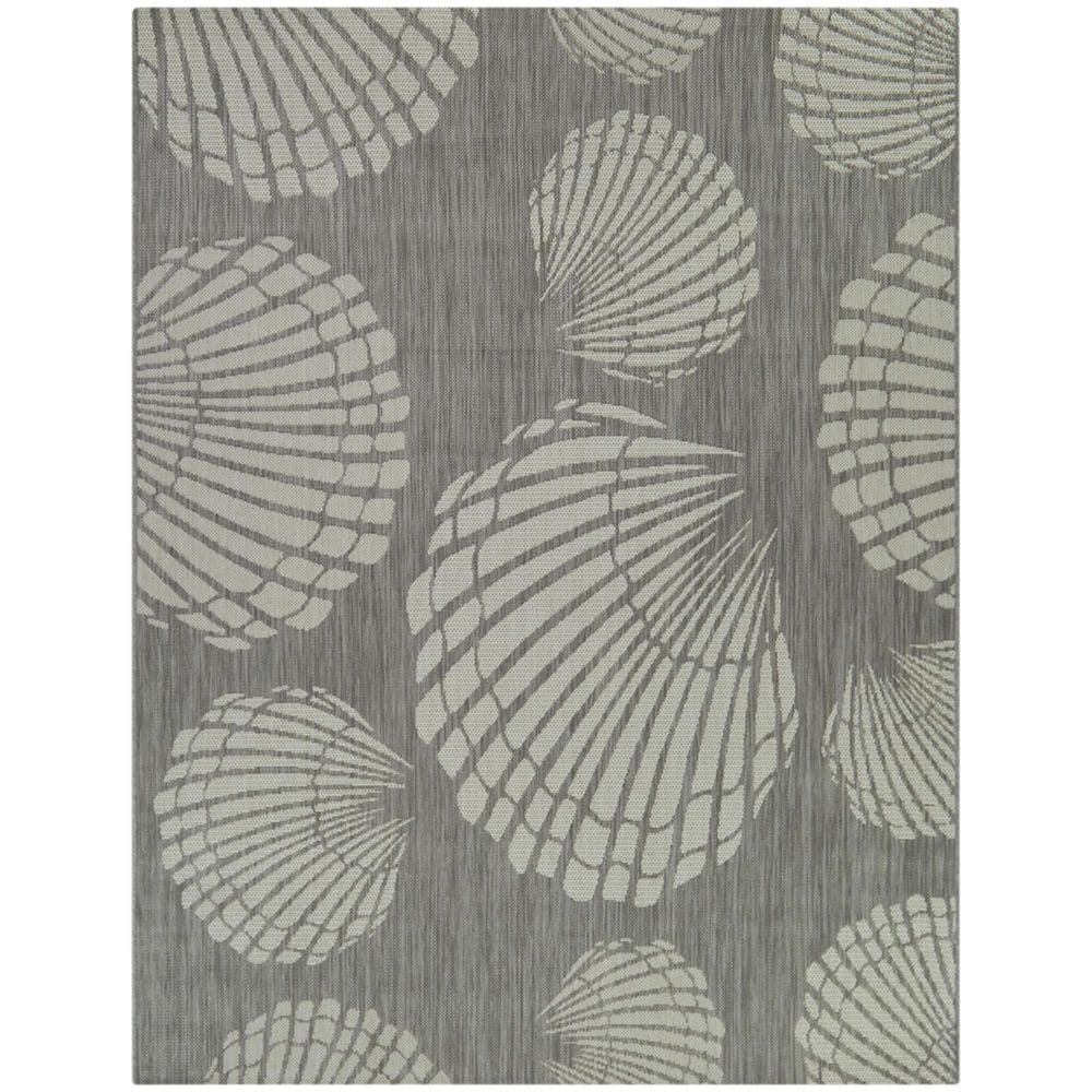 Gaden Taupe 5 ft. 3 in. x 7 ft. Coastal Indoor/Outdoor Area Rug ...