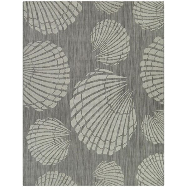Gaden Taupe 5 ft. 3 in. x 7 ft. Coastal Indoor/Outdoor Area Rug ...